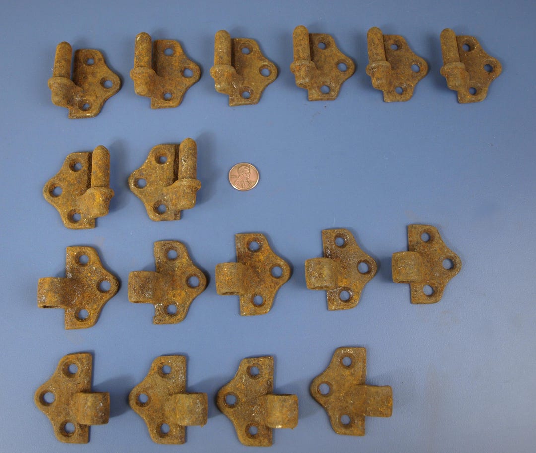 Antique Cast Iron Shutter Hinges, 8 Complete Sets W/ 1 Extra Part ...