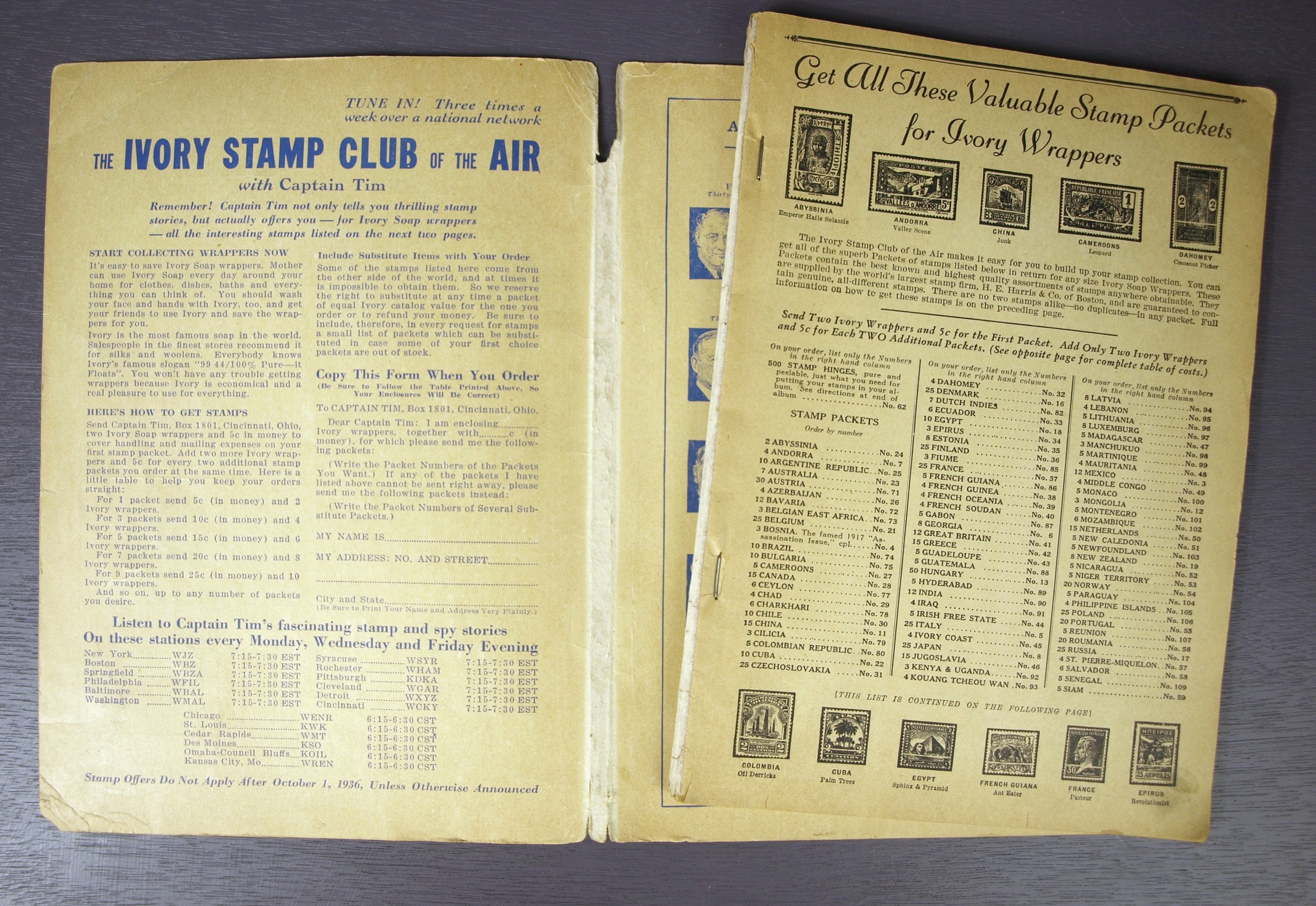 Captain Tim's Ivory Stamp Club Album - Around the World With Postage ...