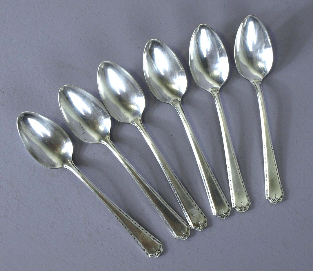 Art Deco Vintage Tudor Plate (silver Plated) Demitasse Spoons, Set of 6 ...