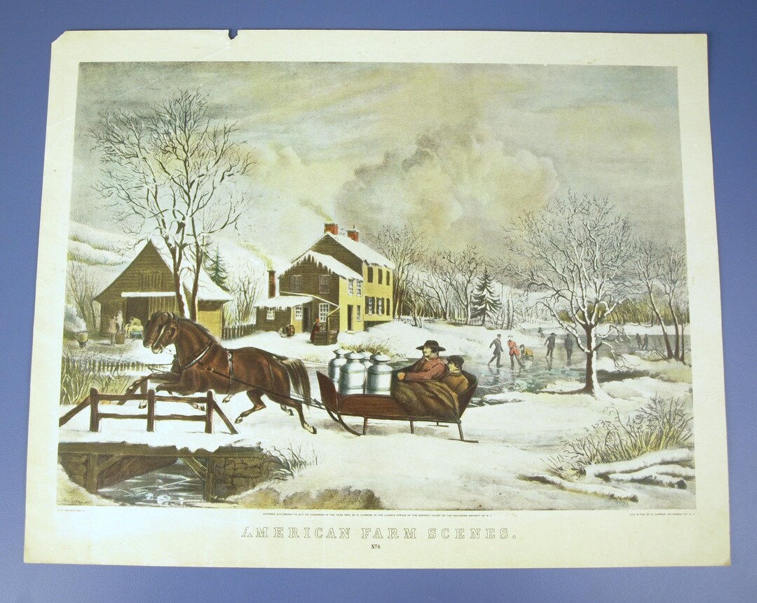 Antique Lithograph by Frances Flora Bond Palmer W/ Nathaniel Currier ...