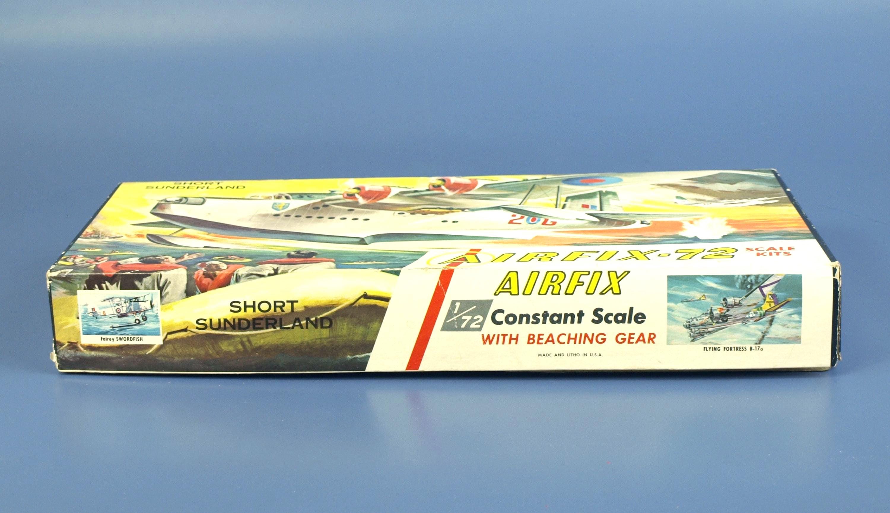 Vintage Short Sunderland Airfix-72 Scale Kits Box Containing 4 Partial ...