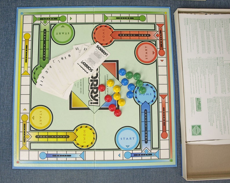 Vintage Sorry Slide Pursuit Board Game 00390 by Parker - Etsy