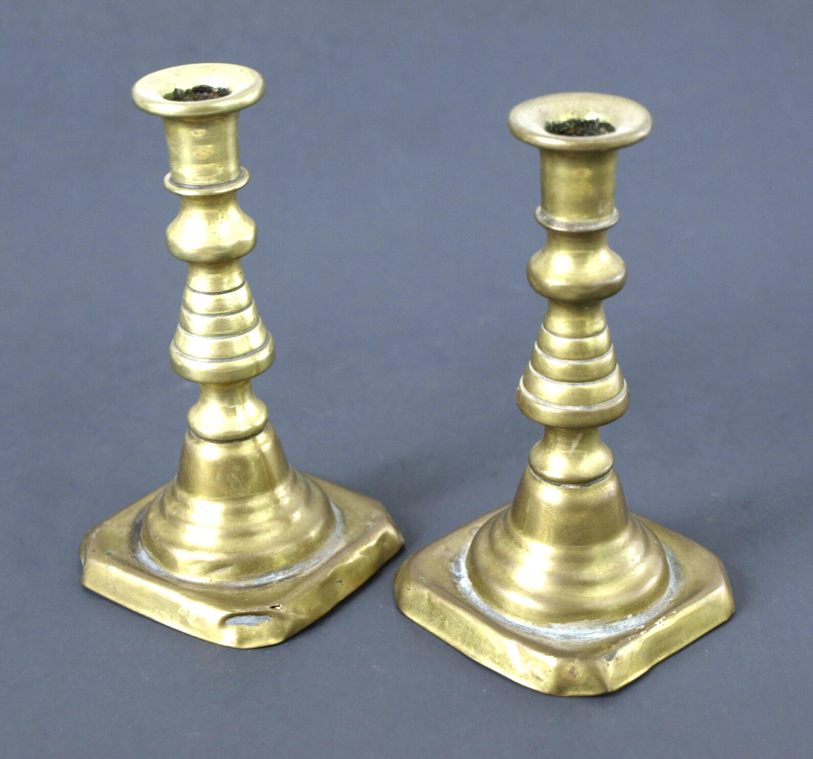 Antique Pair of Miniature Brass Candlesticks, Circa 1860 - 2 ...
