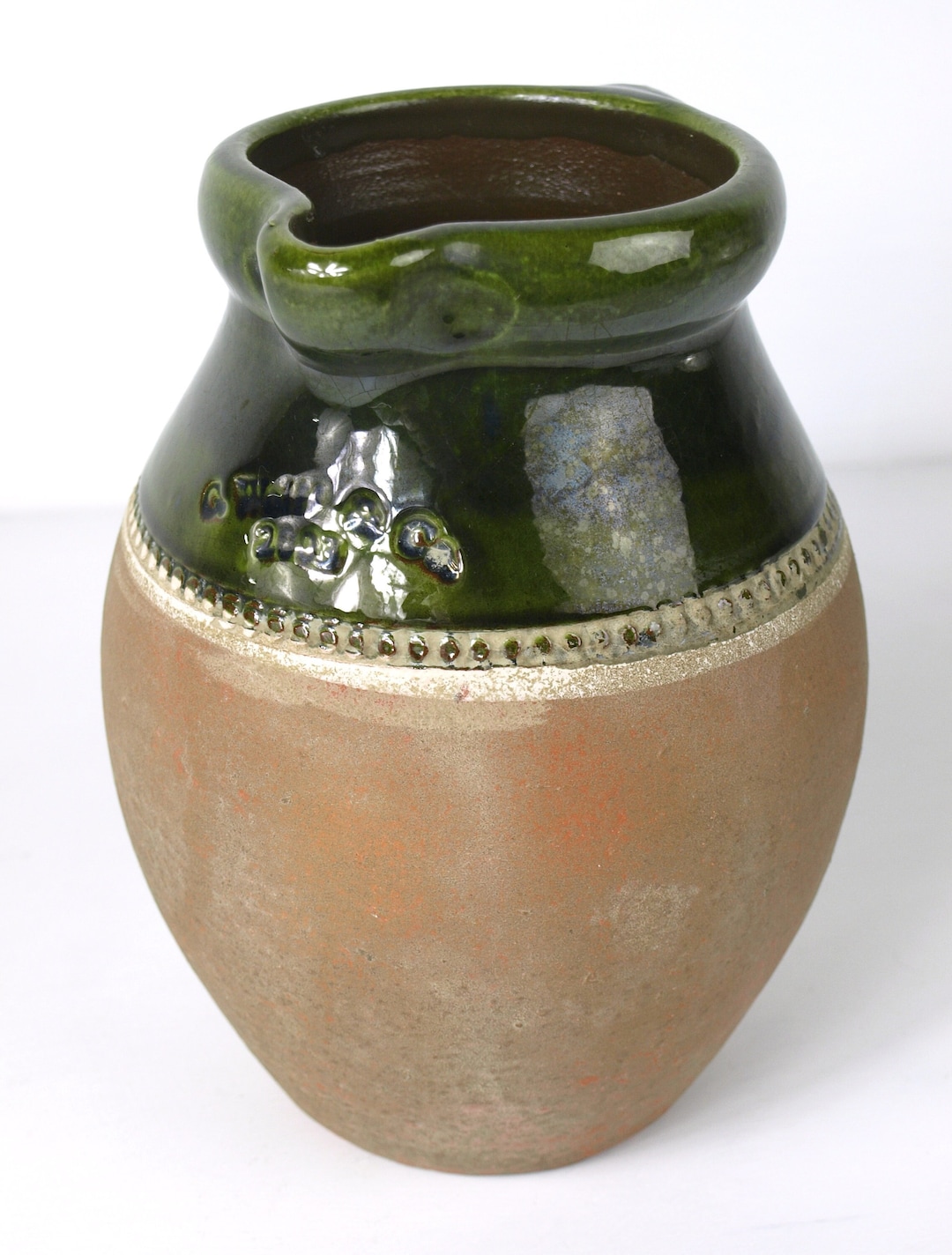 Vintage Handmade Clay Pitcher - Pottery by G Wolff & Co - 2003 - GW ...