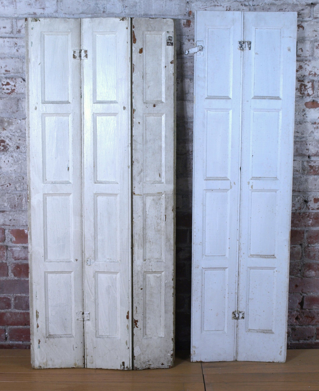 Antique Architectural Salvage, Narrow Shutter Panel Group - 2 Shutters ...