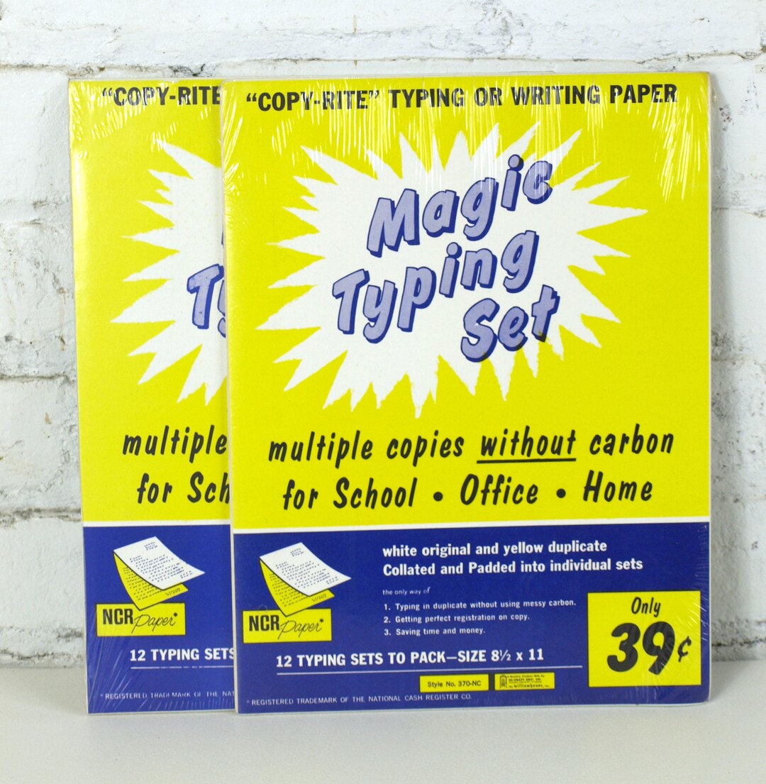 Vintage Magic Typing Sets, Unopened "copy-rite" Typing or Writing Paper ...