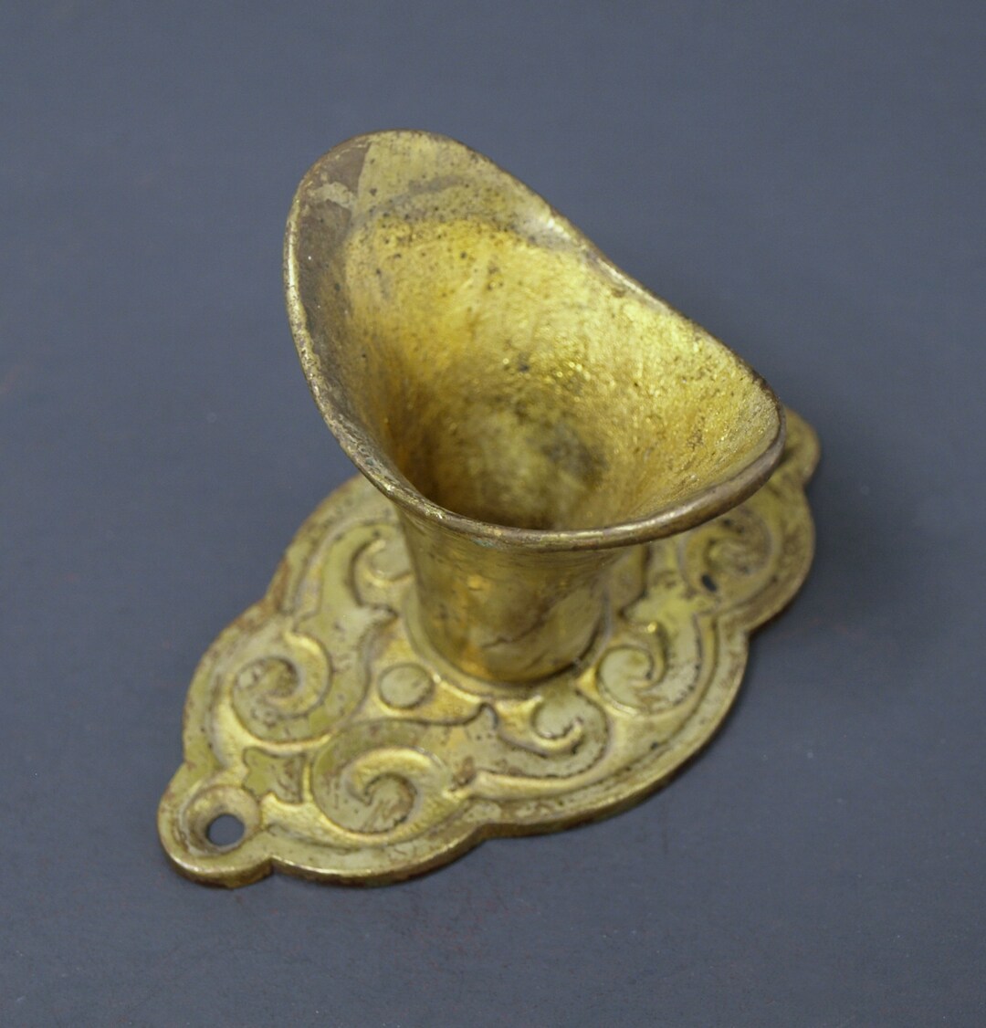 Antique Cast Brass Extended Viewfinder Peephole With Scrollwork Circa ...