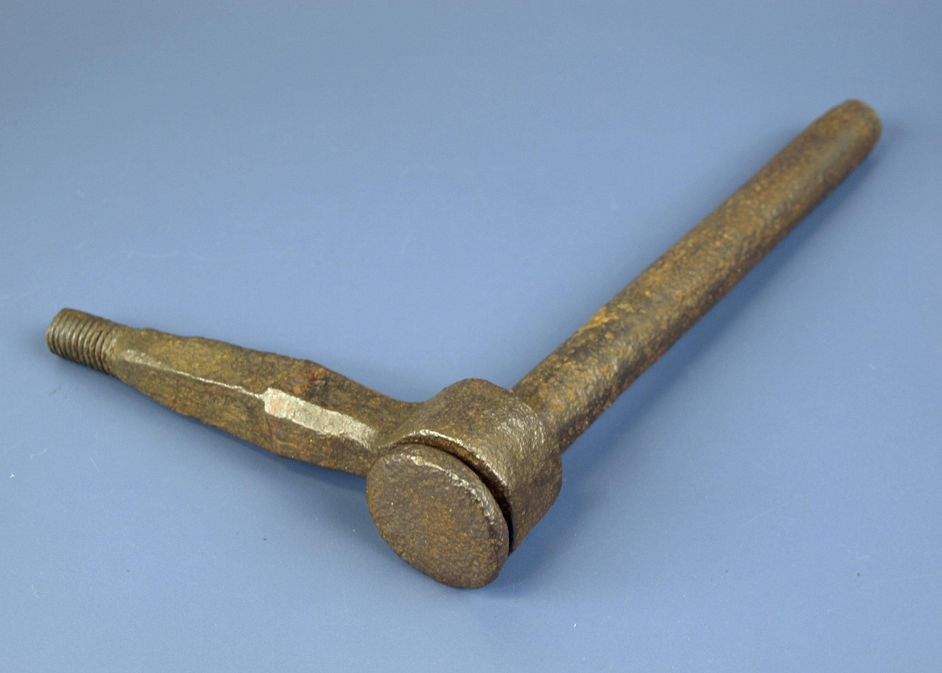 Antique Hand Forged Iron Loop Hinge Bolt and Large Spike Pin for Gate ...