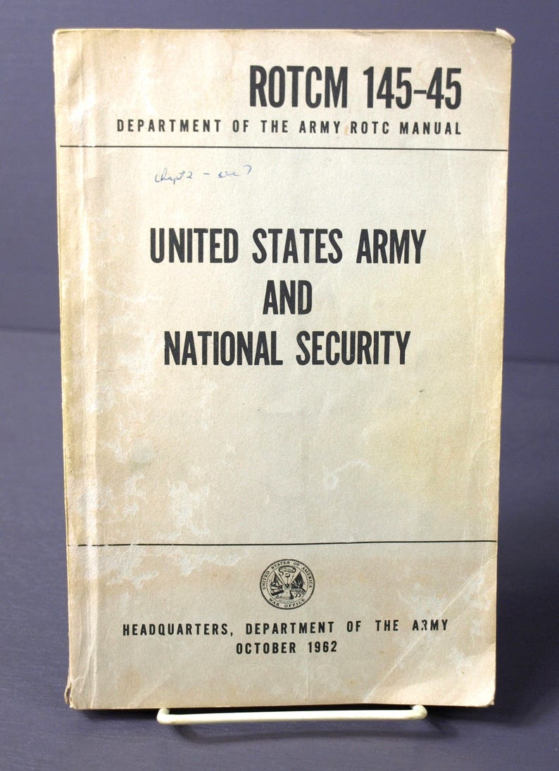 ROTCM 145-45 Dept. of the Army ROTC Manual, United States Army ...