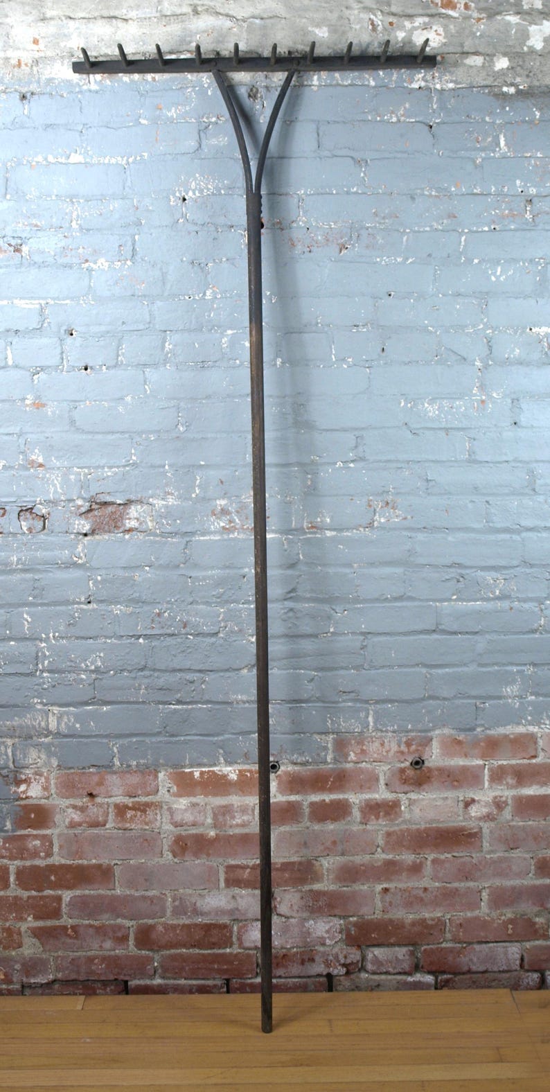 Antique Wooden Hay Rake, 27.5" Wide at the Head and 74.25" Long at the ...