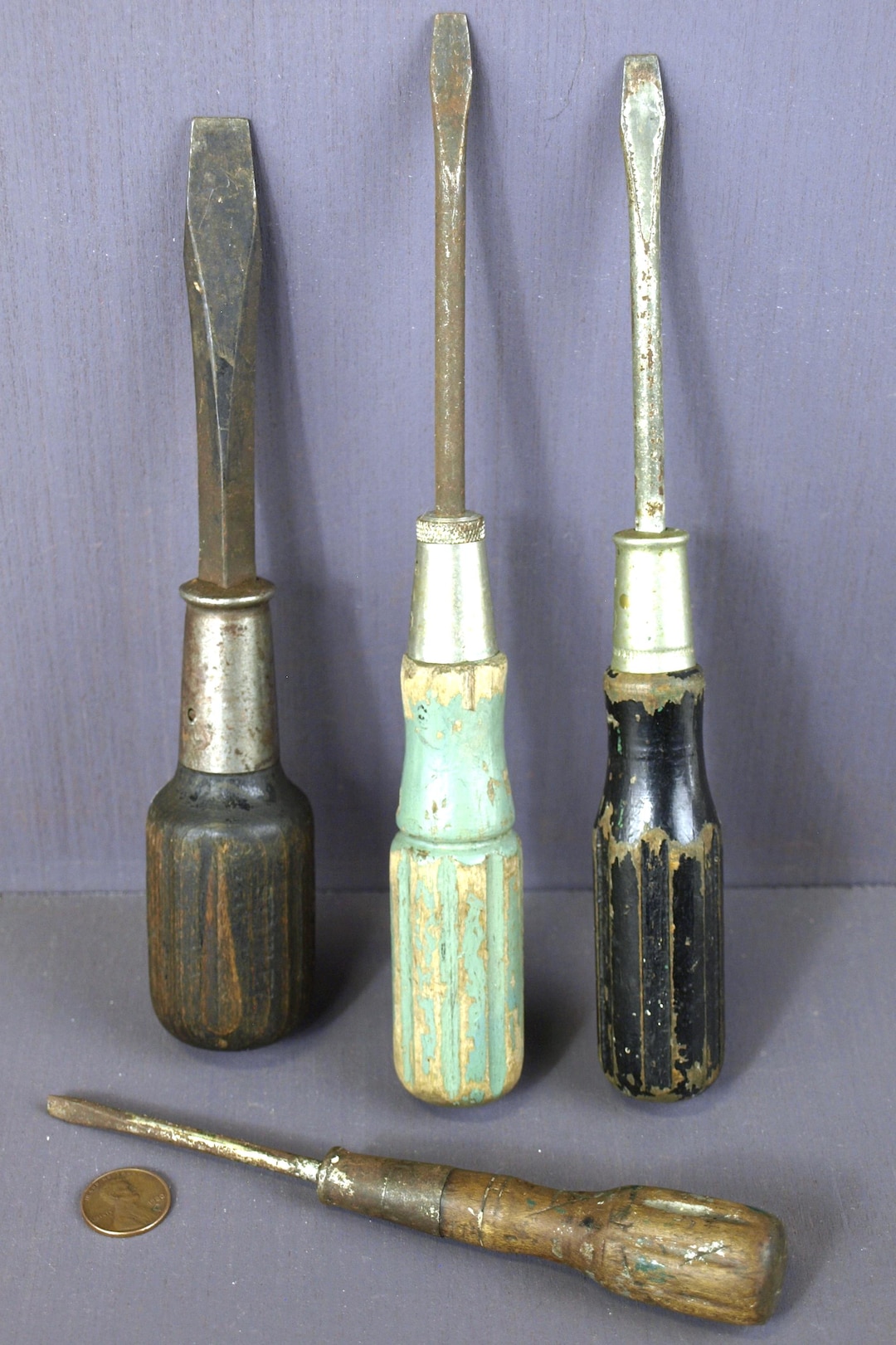 Vintage Stanley Hurwood Screwdriver Lot Including RARE 1/2" No 52 Full ...