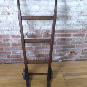 Vintage Sack Barrow Trolley Aka Hand Truck or Bag Cart Wood & Cast Iron ...