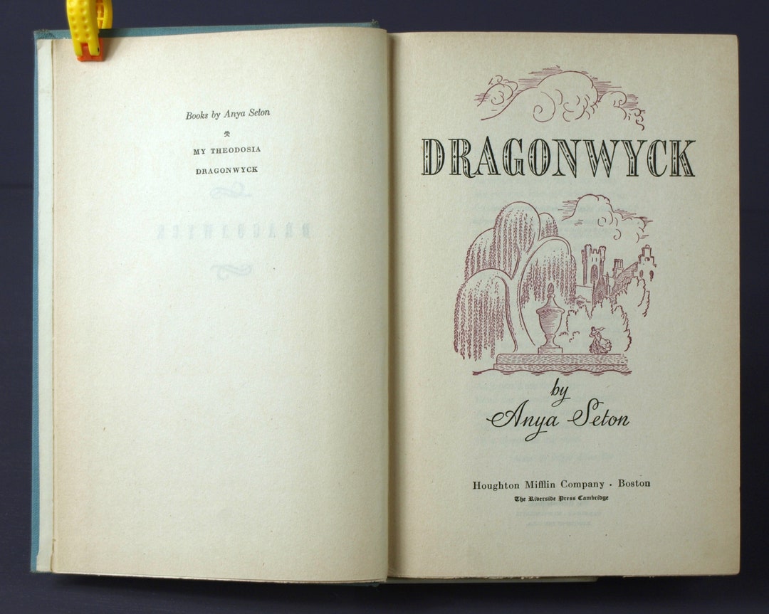 Dragonwyck by Anya Seton Houghton Mifflin Co., 1944 HC, No Dustjacket ...