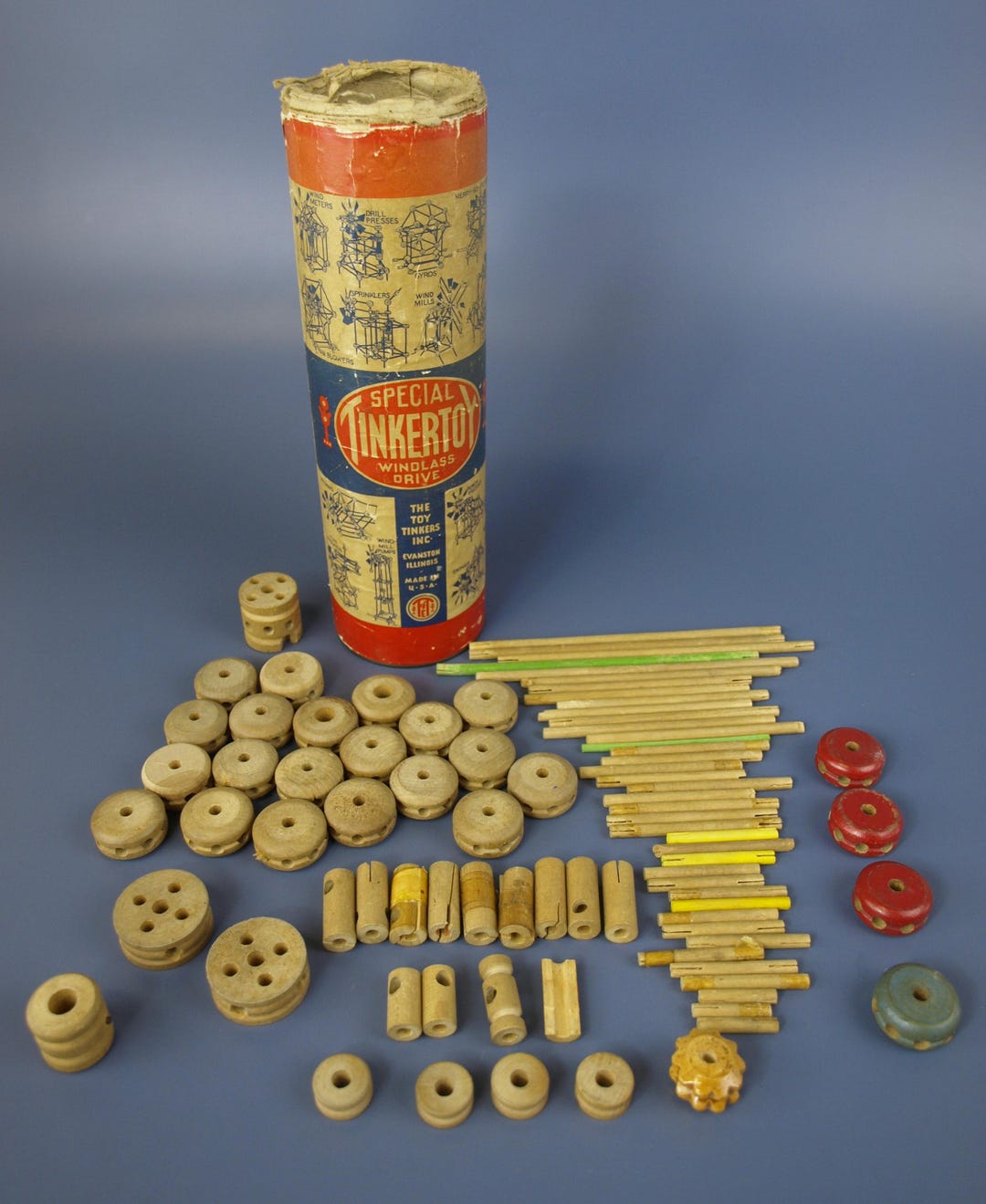 Vintage Special Tinkertoy Windlass Drive by the Toy Tinker Inc. - 83 ...