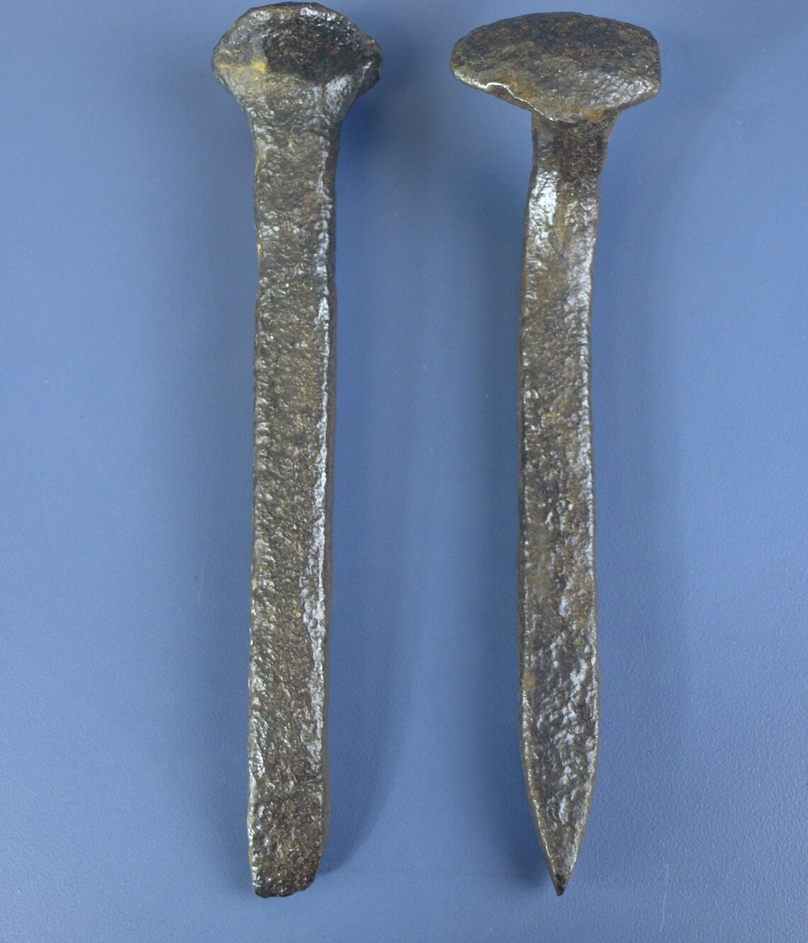 Antique Hand Forged Wrought Iron 7" Railroad Spike - Lot of 2 ...