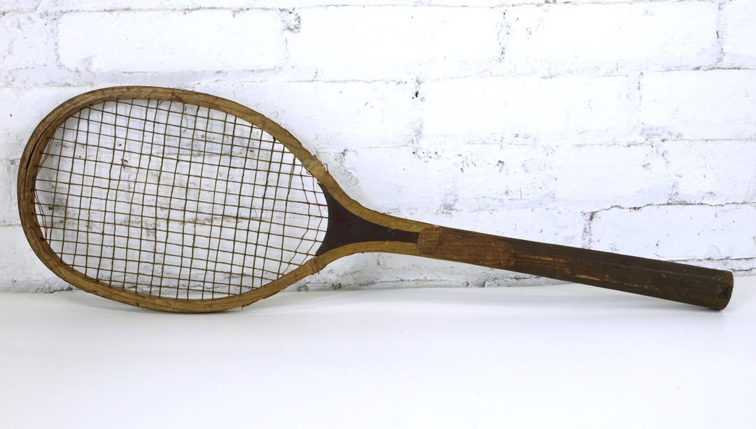 Antique Wood Tennis Racquet / Racket Circa Late 19th Century - Early ...