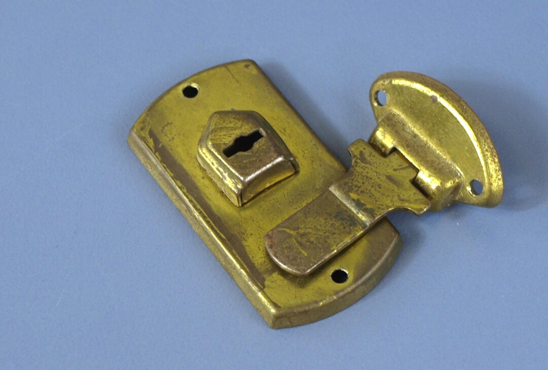 Vintage Spring Loaded 2" Brass Box Latch Hasp Buckle - Briefcase ...