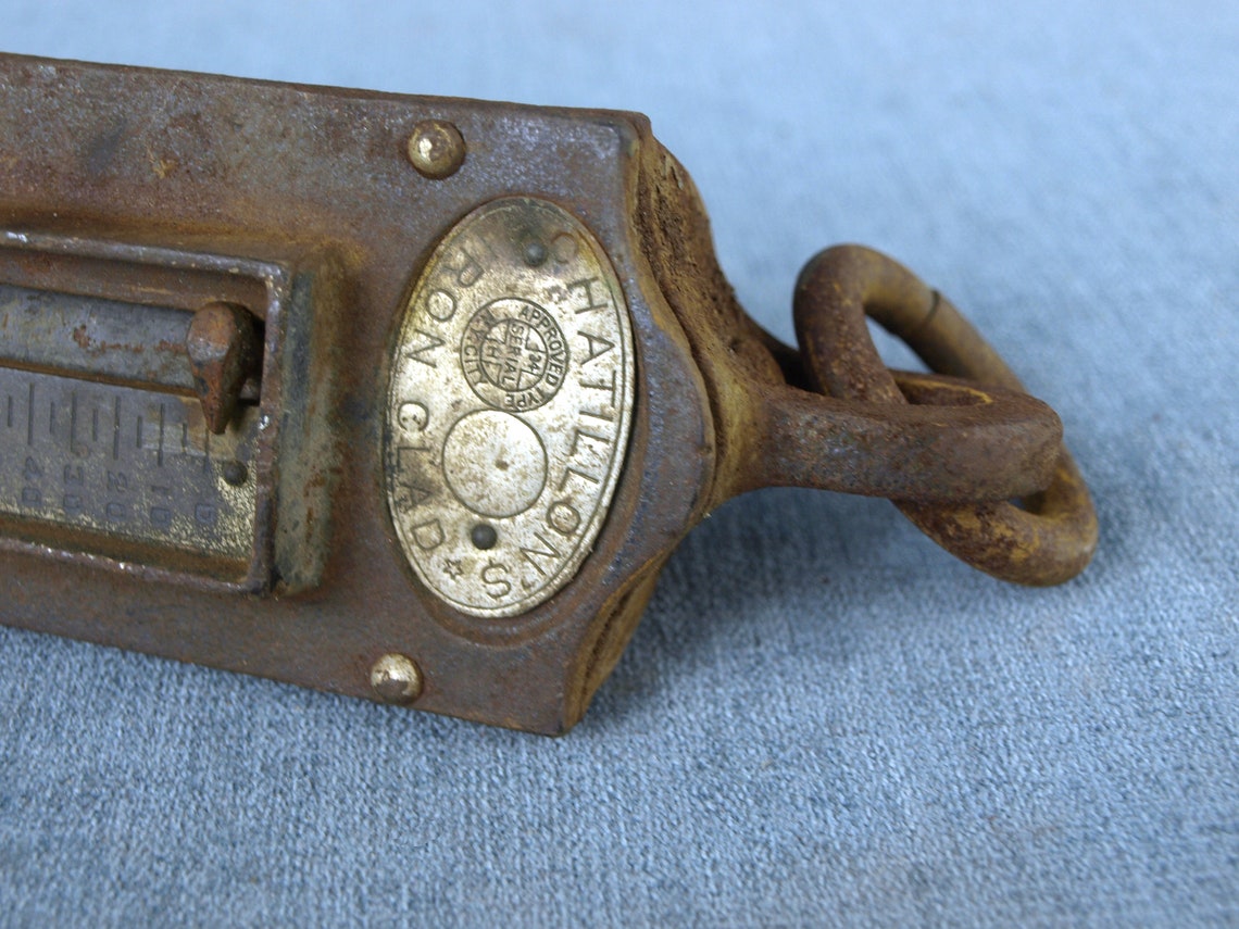 Antique Chatillon's Iron Clad Hanging Weight Scale Serial 34 H W/ 200 ...
