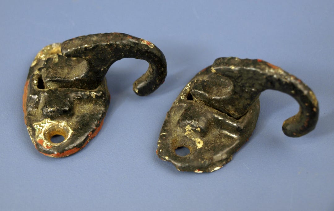 Antique Victorian Era Cast Iron Shutter Catches Thumb Locks or Window ...