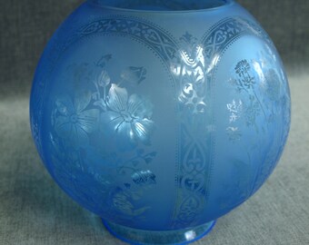 Blue Glass Lamp Shade | Etsy