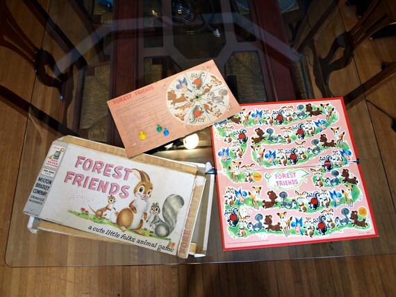 Vintage 1956 FOREST FRIENDS Board Game a Cute Little | Etsy