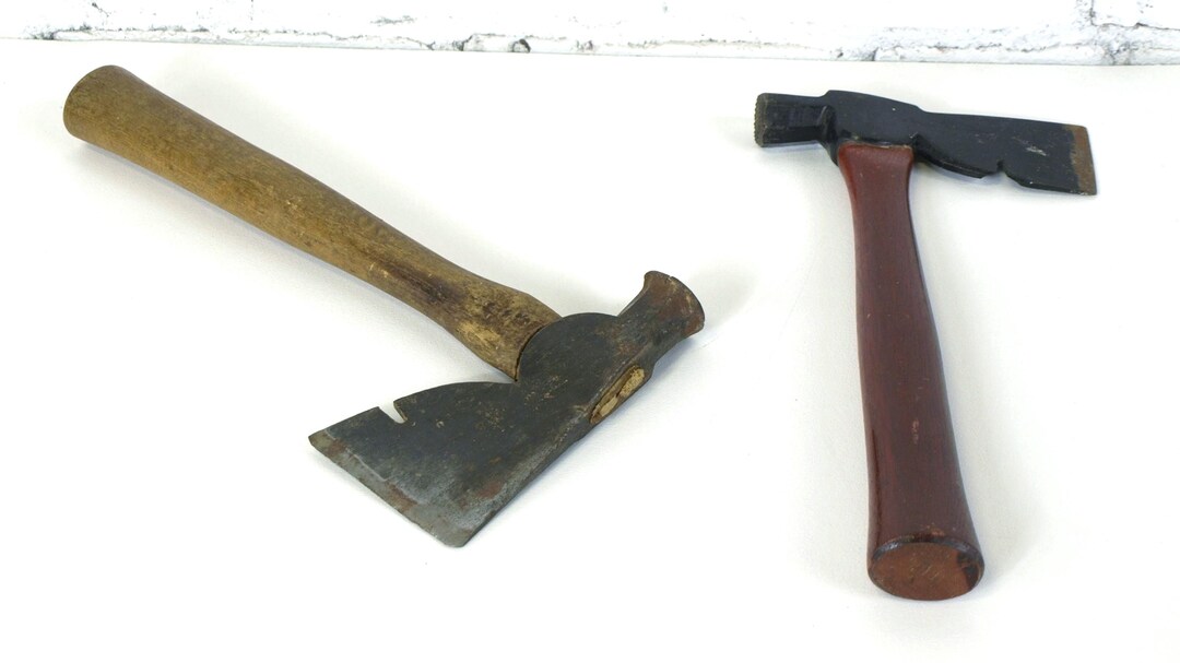 Vintage Plumb Permabond Carpenters Hatchet & Unmarked Hatchet Axe With ...