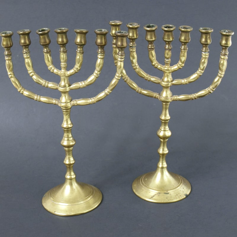 Brass Menorah - Etsy