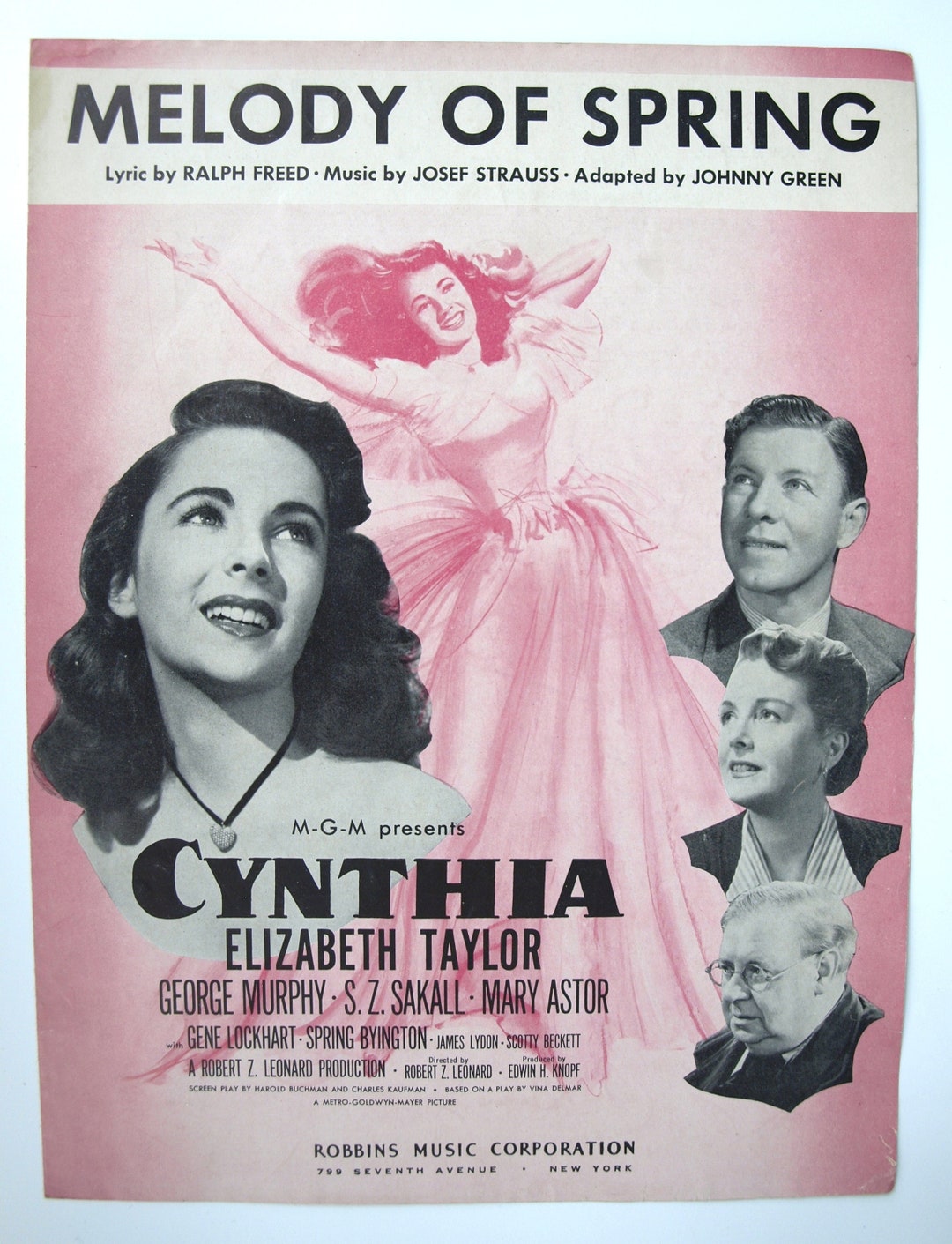 Melody of Spring 1947 Sheet Music for MGM Films Presents Cynthia ...