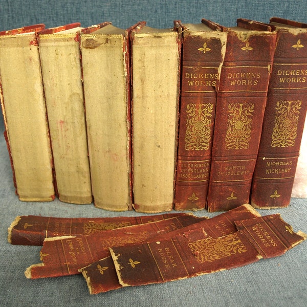 Antique Book Set - Etsy
