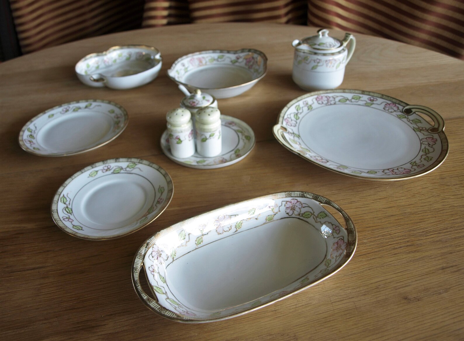 Vintage Nippon Dinnerware Set Hand Painted spoke Nippon | Etsy