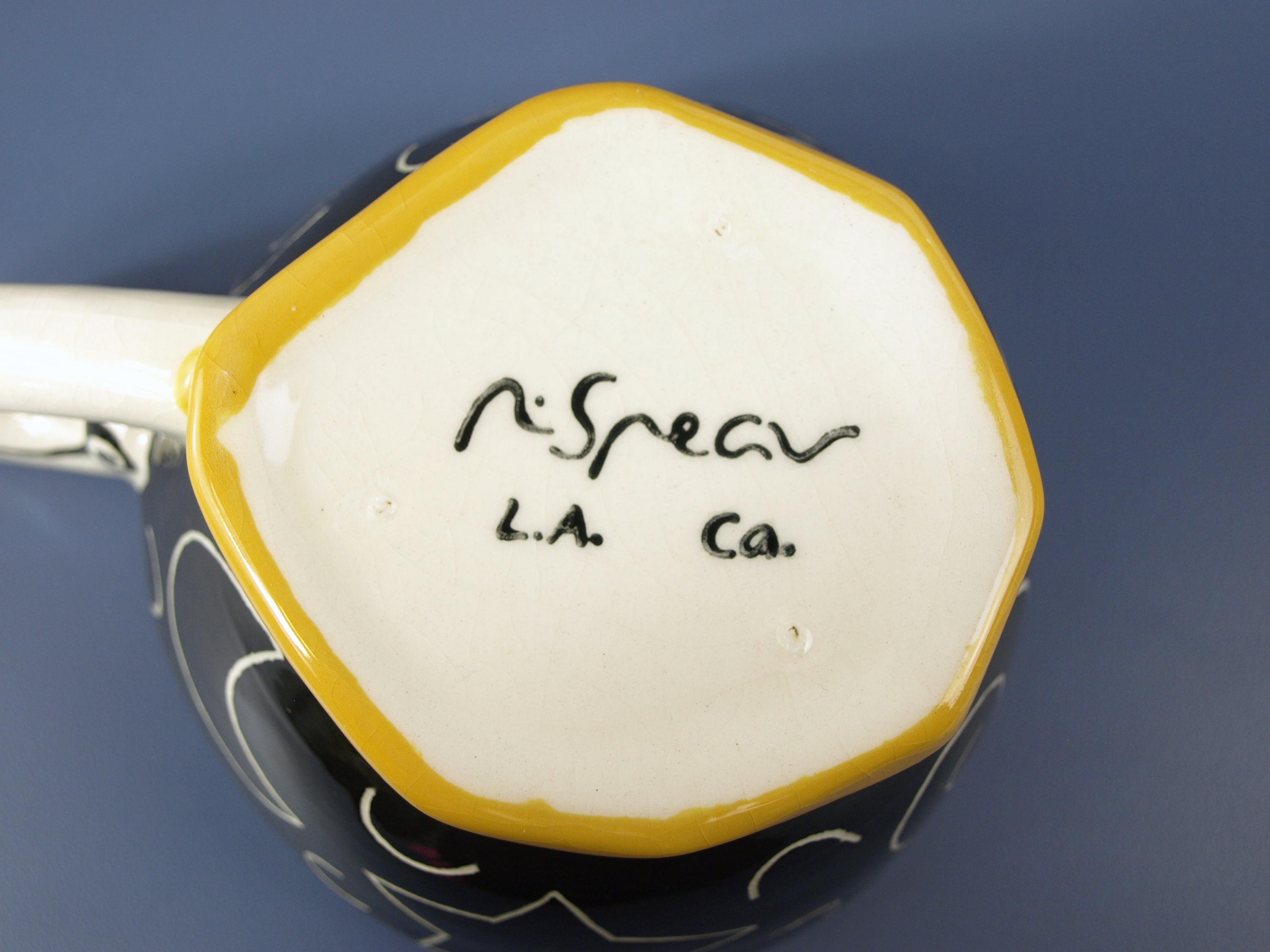 Robin Spear Pottery Moons and Stars Ceramic Mug and Plate in Black ...