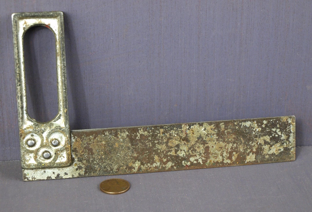 Antique 6" Art Deco Cast Metal Craftsman Corner Square Circa 1920's ...