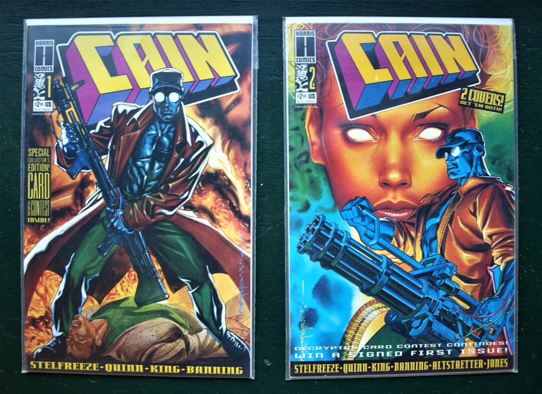 Cain Comics No. 1 and 2 by Harris Comic - NM - Etsy