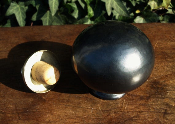 Handmade Ceramic Orb Perfume Bottle / Powder Jar in P… - Gem