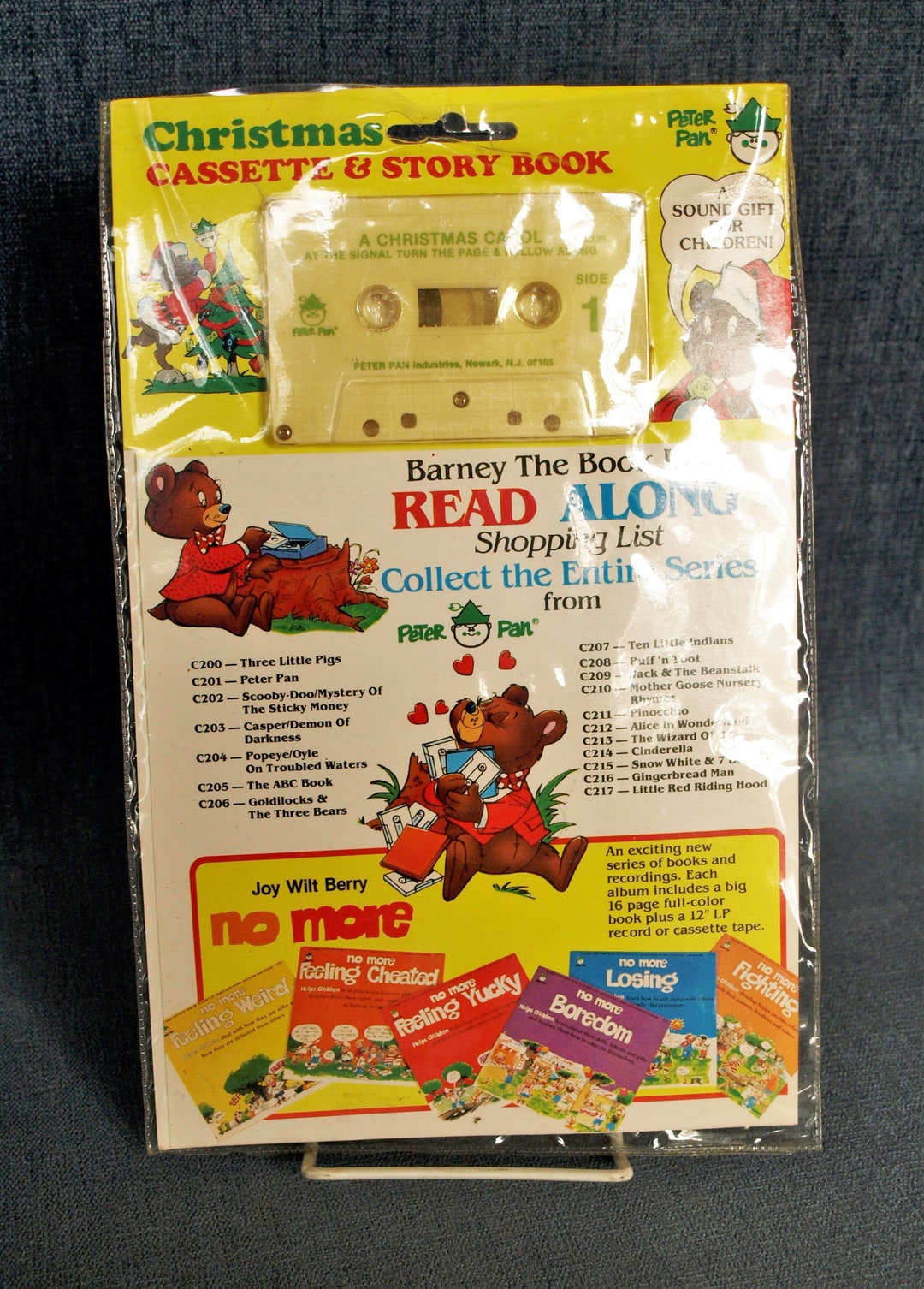 Vintage Peter Pan A Christmas Carol Cassette & Story Book - Barney the ...