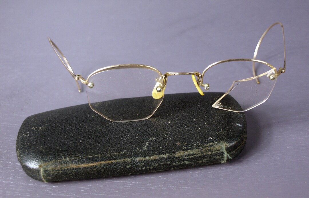 Vintage Shuron 1/10 12K Gold Filled Half-rimmed Eyeglasses W/ Wire ...