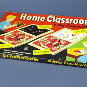 Vintage Home Classroom 4 Way Combination Learning / Educational Game ...
