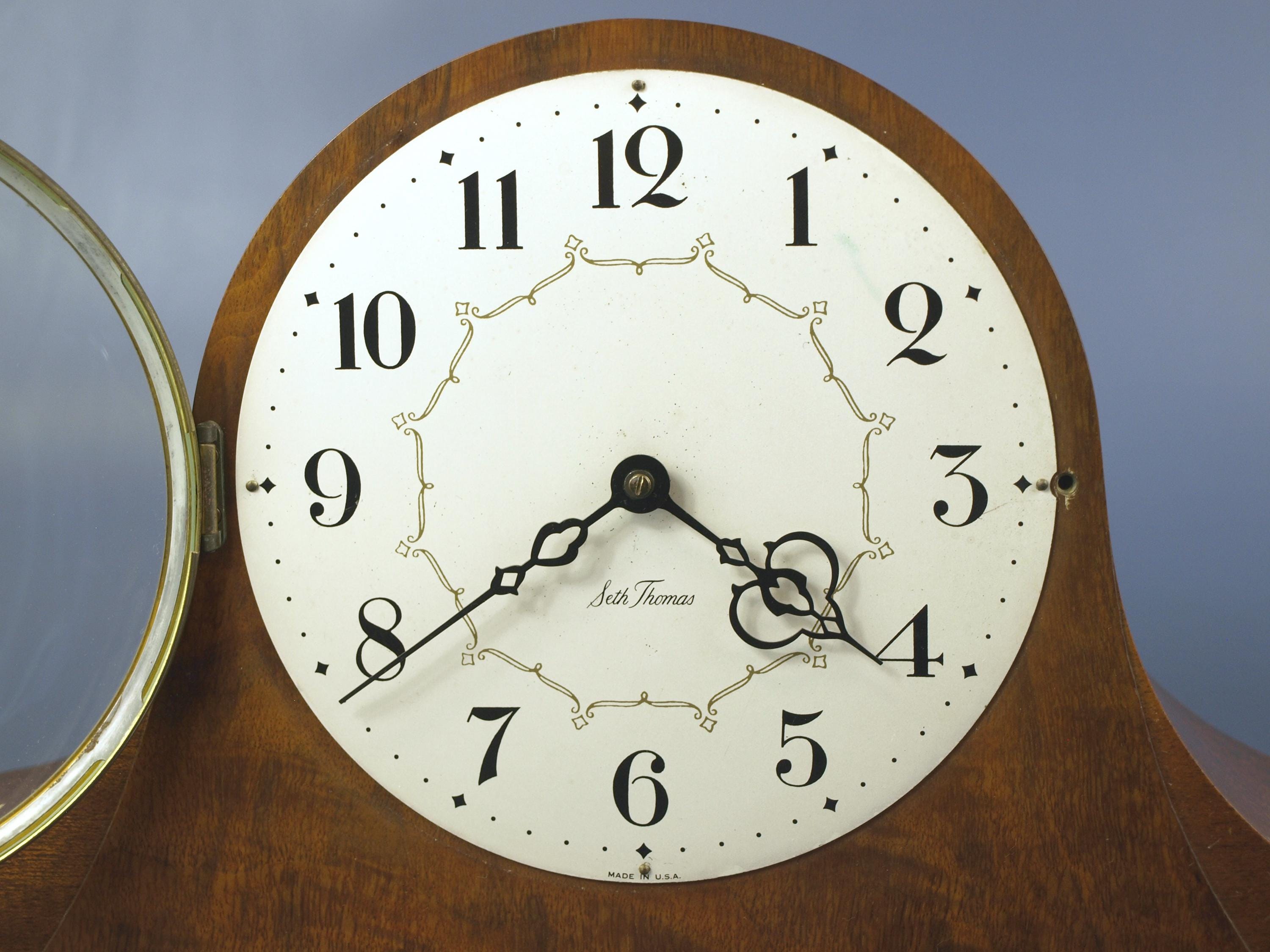 Vintage Seth Thomas Medbury 5E Tambour Electric Mantel Clock With ...
