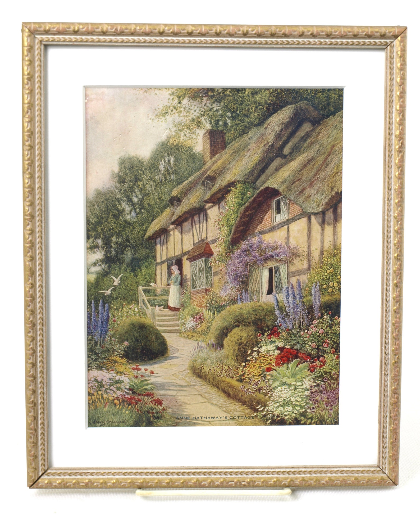 Vintage Anne Hathaway's Cottage Lithograph Print by Arthur Claude ...