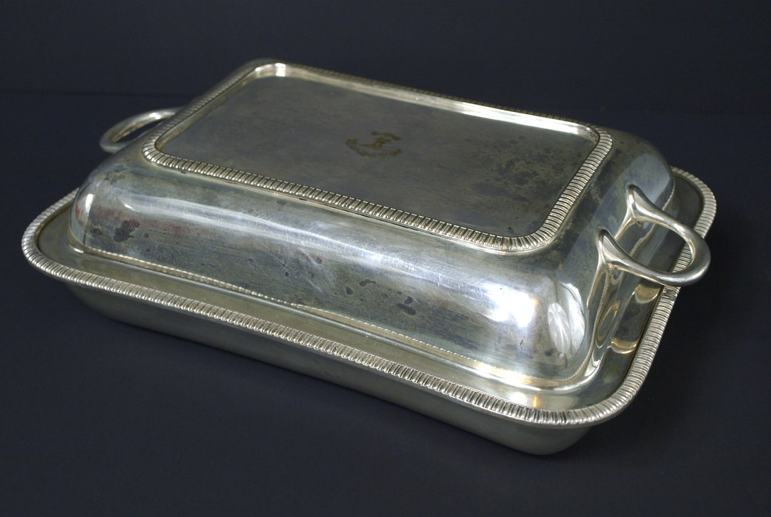 Antique Irish Made, Silver Plated Covered Serving Dish - Pharman D ...