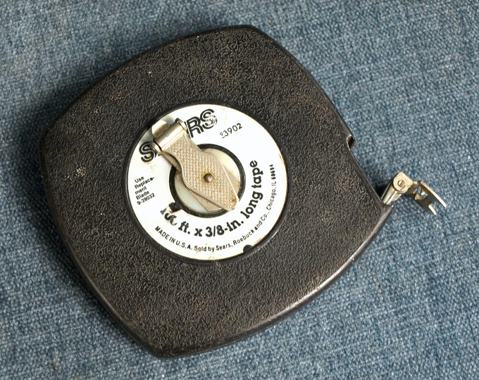 Vintage Sears Hand Reel 100 Ft X 3/8 in Long Tape Measure No. 3902 ...