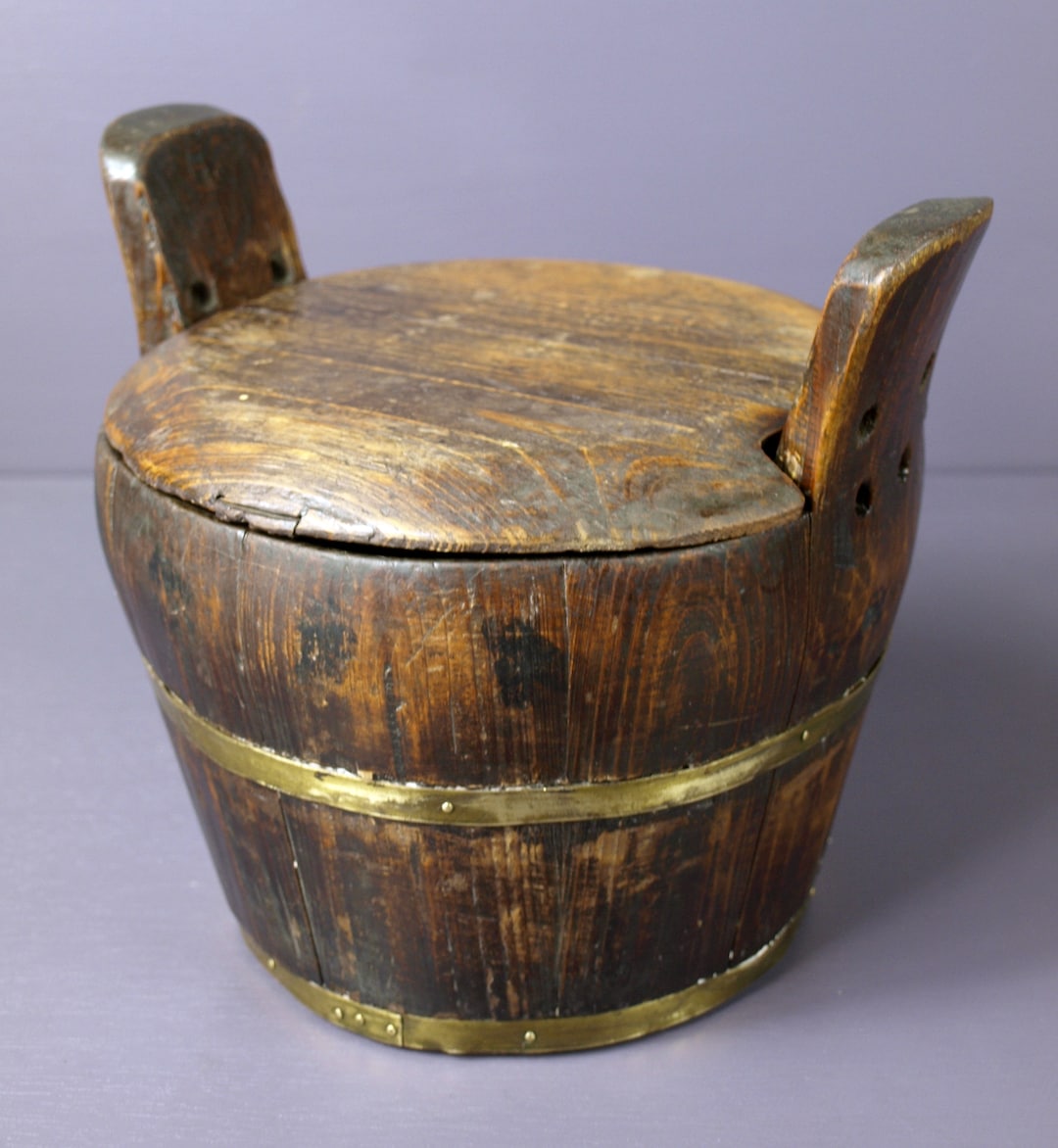 Antique Chinese Rice Barrel With Lid, Circa 1890's - Jiangxi Province ...