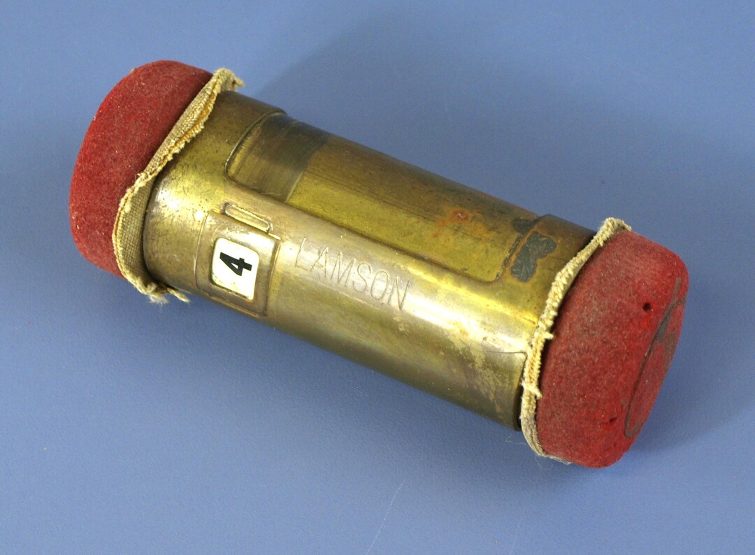 Vintage Lamson Tube Carriers, Brass W/ Felted Ends - Department Store ...
