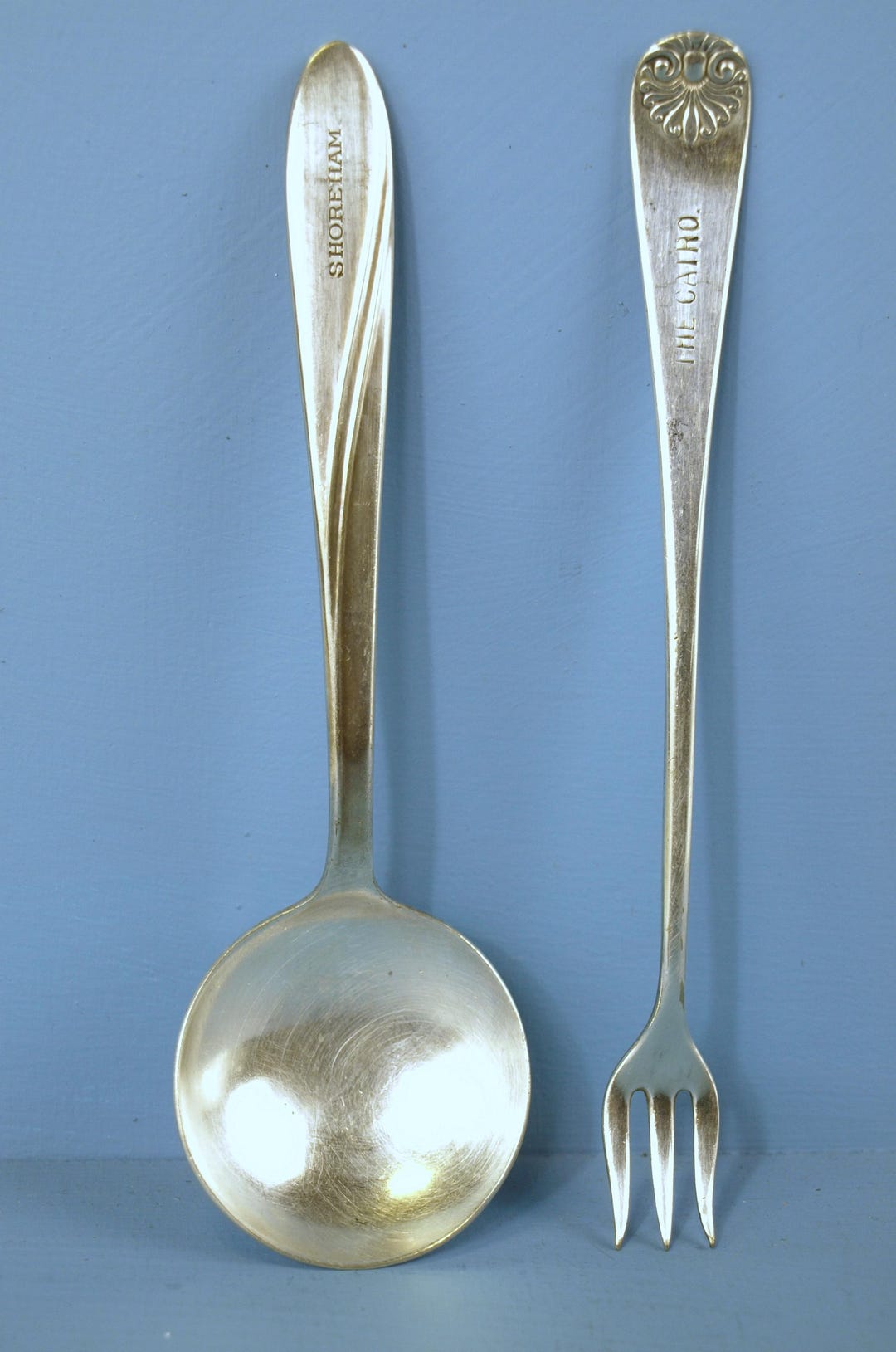 Vintage Hotel Flatware Soup Spoon & Seafood Fork - Shoreham Hotel, NYC ...