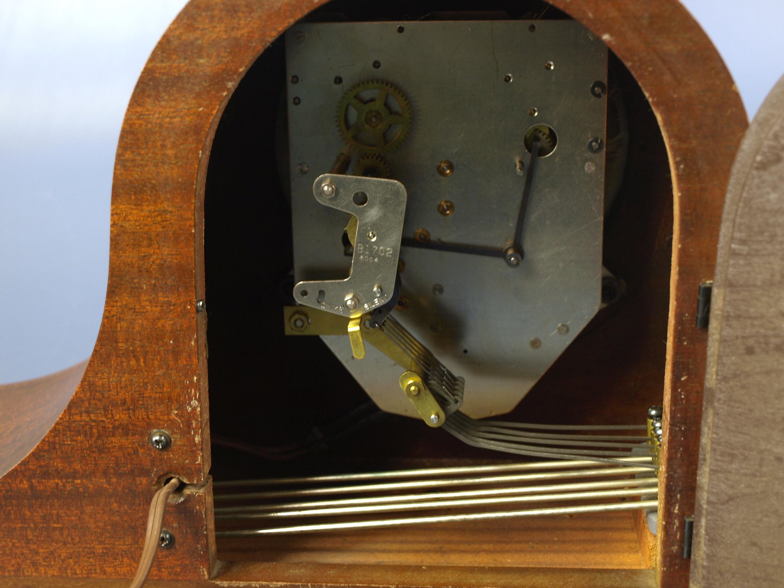 Vintage Seth Thomas Medbury 5E Tambour Electric Mantel Clock With ...