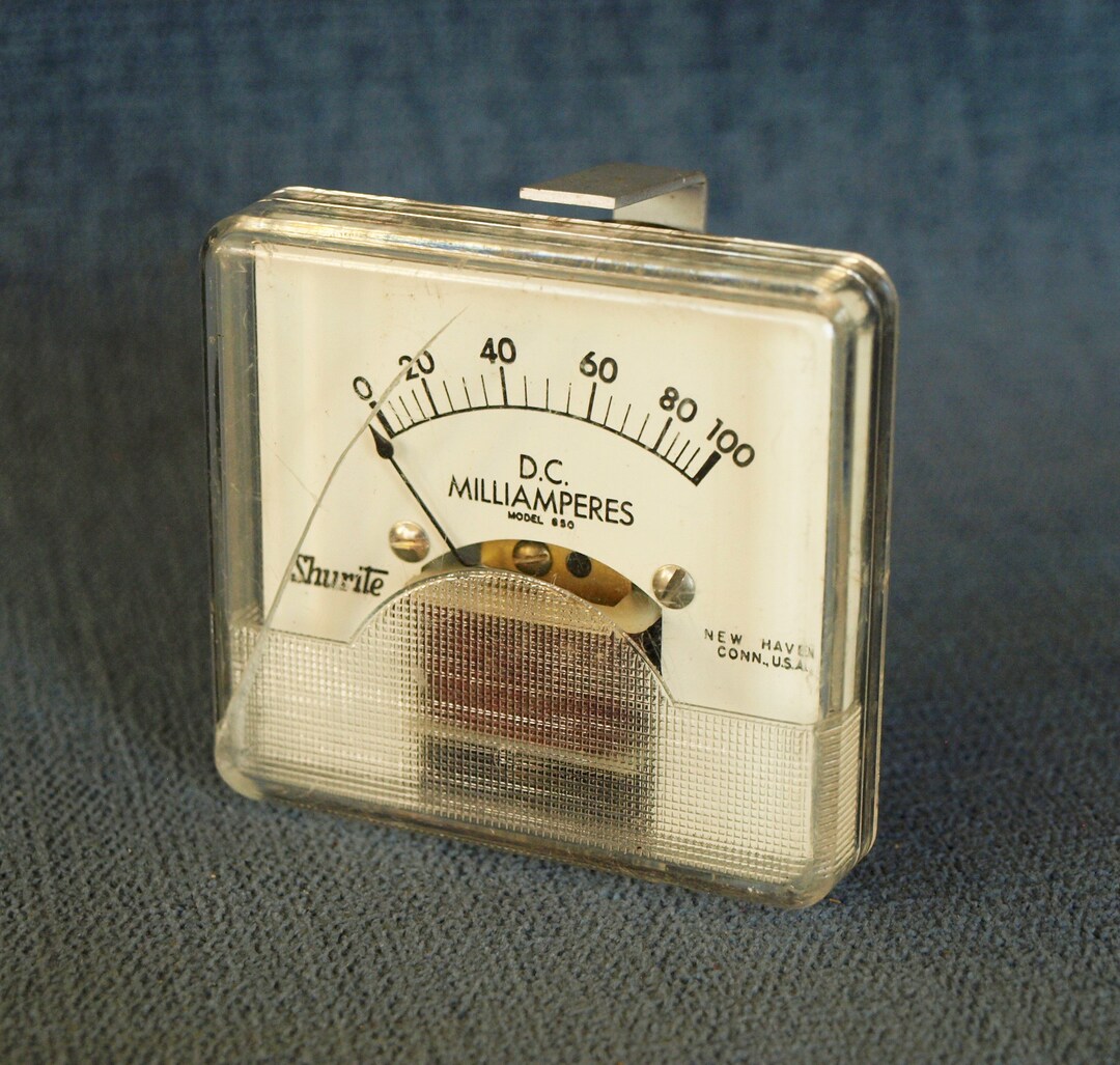 Vintage D.C. Milliamperes Meter Gauge by Shurite Model 850 - Etsy
