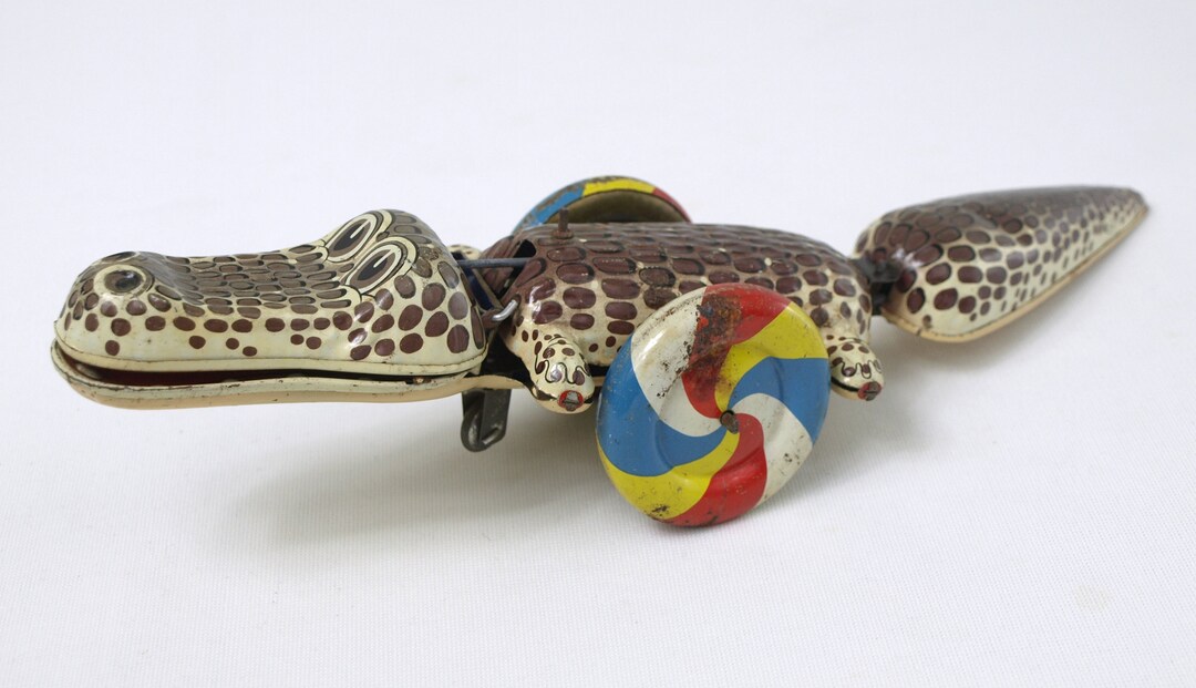 Vintage Snapping Alligator Tin Litho Wind up Toy by S & E Susuki and ...