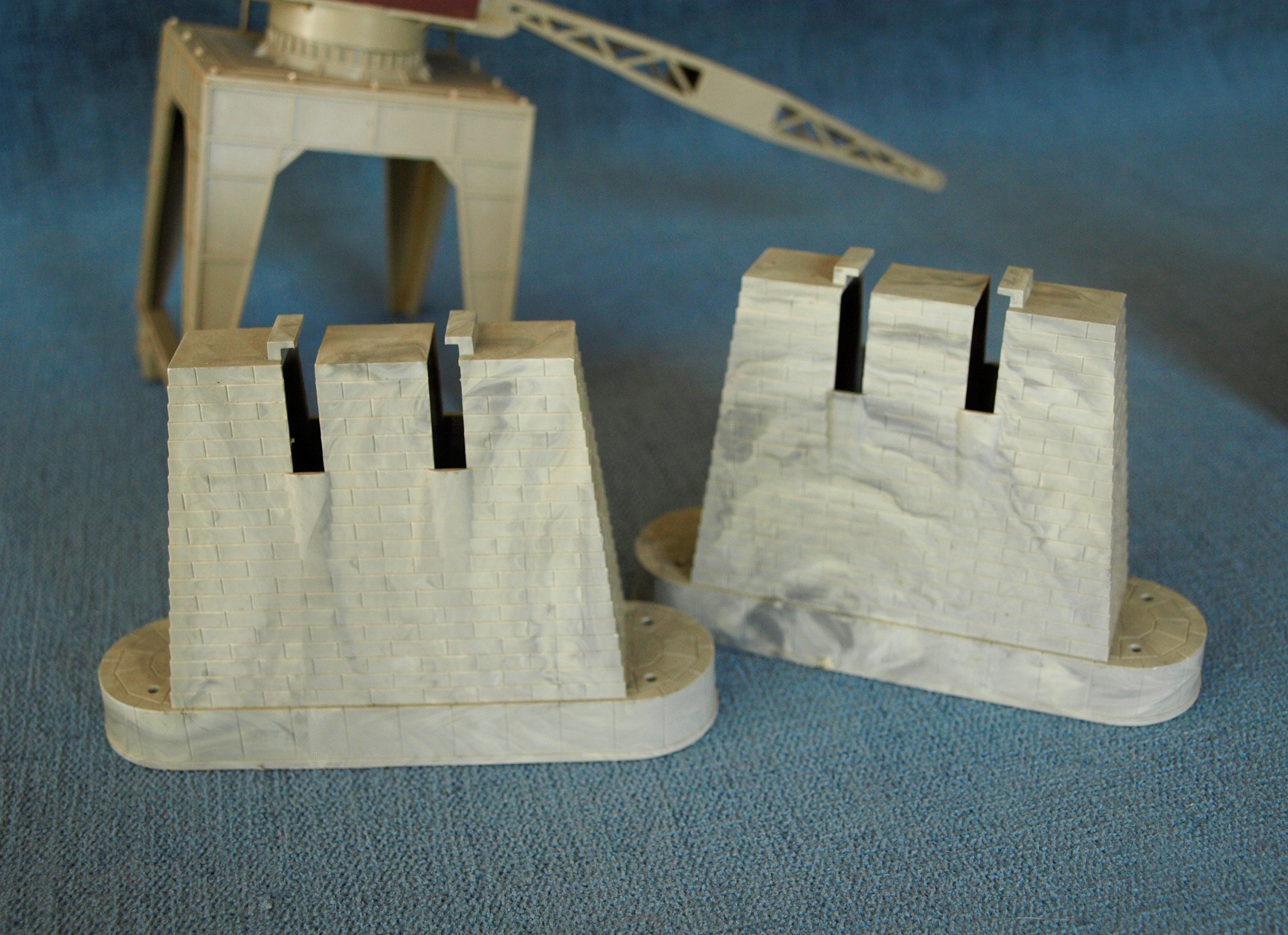 Vintage Plastic Train Set Miniature Bridge Pylons Crane and - Etsy