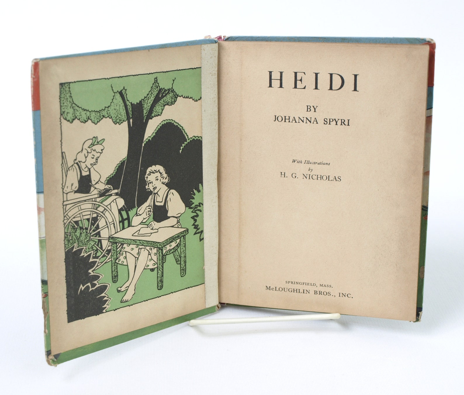 Vintage Children's Book, "heidi" by Johanna Spyri; Illust. by H.G ...