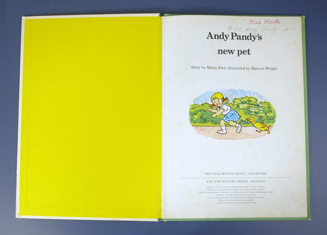 Vintage Andy Pandy's New Pet by Maria Bird - Illustrated by Matvyn ...